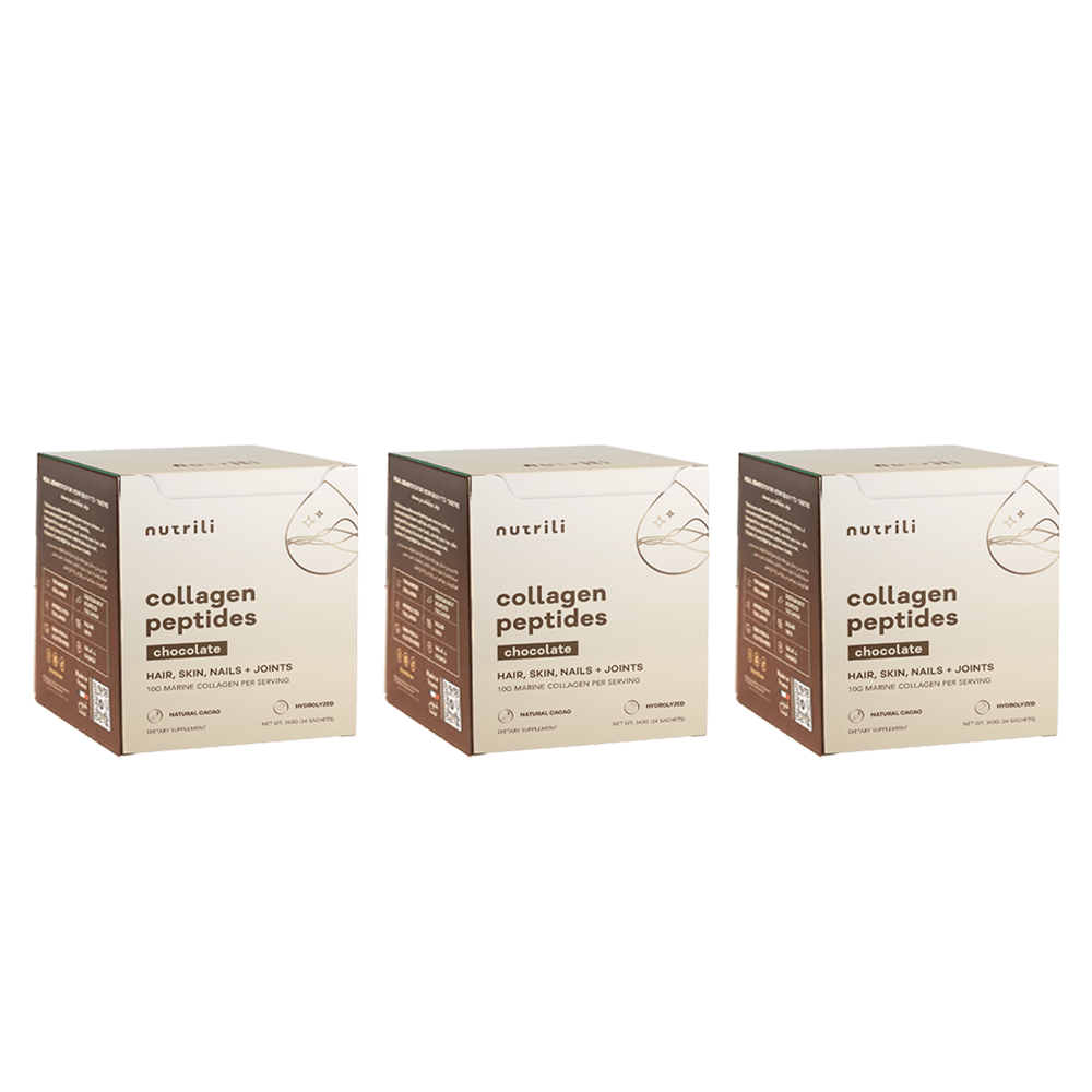 Nutrili Marine Collagen Peptides 15 servings Chocolate 3 Pack Set